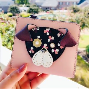 kate spade | Bags | Kate Spade Floral Pup Dog Bifold Wallet | Poshmark